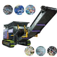 China Tracked Mobile Shredder with 360° Steering 55 kW Power and Double Shaft Design for Efficient Waste Processing for sale