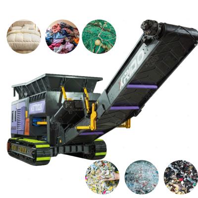 China 55 Kw Power Double Shaft Design High Efficiency Low Energy Consumption Tracked Mobile Shredder for Waste Processing for sale