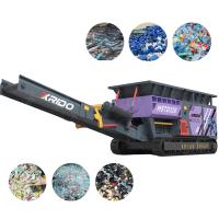 China 55 kW Tracked Mobile Shredder Double Shaft Design High Efficiency Low Energy Waste Processing for sale