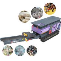 China Tracked Mobile Waste Shredder 55 kW Double Shaft for Cardboard Corrugated Paper and Scrap Books for sale