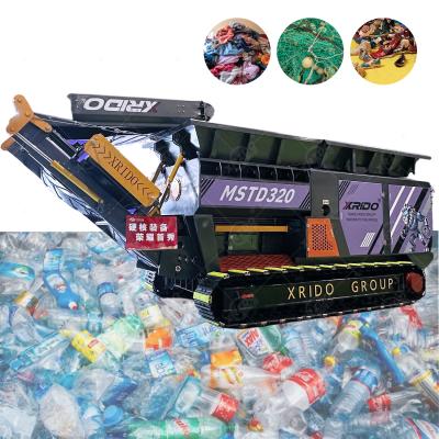 China Tracked Mobile Shredder with 360° Steering 55 KW Power and Double Shaft Design for Efficient Waste Processing for sale