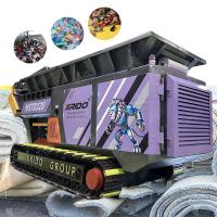 China 55 Kw Power Double Shaft Design High Efficiency Low Energy Consumption Tracked Mobile Shredder for Waste Processing for sale