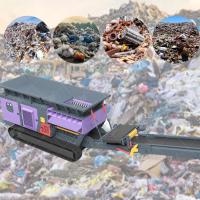 China 55 kW Power Double Shaft Design Mobile Shredder with 360° Steering for Efficient Waste Processing for sale