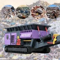 China 55 kW Tracked Mobile Shredder Double Shaft 360° Steering for Construction Waste for sale