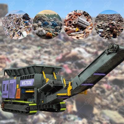 China 360° Steering Mobile Crawler Shredder 55 kW Double Shaft for Efficient Waste Recycling for sale