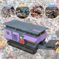 China Tracked Mobile Shredder with 360° Steering 55 kW Power and Double Shaft Design for Efficient Waste Processing for sale