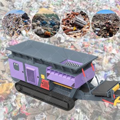China Tracked Mobile Shredder with 360° Steering 55 kW Power and Double Shaft Design for Efficient Waste Processing for sale