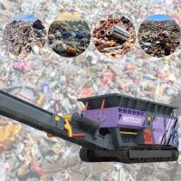 China 55 kW Double Shaft Tracked Mobile Shredder 360° Steering for Bulky Waste for sale