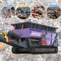 China 55 kW Power Double Shaft Design Crawler Shredder with 360° Steering for Efficient Waste Processing for sale