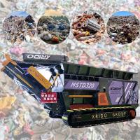 China 55 kW Double Shaft Tracked Mobile Shredder 360° Steering Heavy Duty Waste Shredder for sale