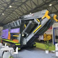 China 55 kW Double Shaft Tracked Mobile Shredder 360° Steering Heavy Duty Waste Shredder for sale
