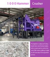 China 55 kW Double Shaft Mobile Shredder for Wind Turbine Blade and Composite Material Recycling for sale
