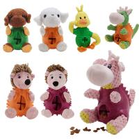 China Eco Friendly Squeaky Soft Chew Dog Treat Dispenser Custom Pet Plush Toys for sale
