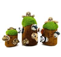 China New Design Pet Puzzle Squeaky Soft Plush Chew Hide and Seek Dog Toy Set for sale
