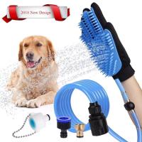 China Dog Bathing Massaging Palm Pet Hair Remover for Dog Bath Dogs Shower Bath Grooming Brush for sale