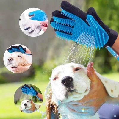 China Dog Bathing Massaging Palm Pet Hair Remover for Dog Bath Dogs Shower Bath Grooming Brush for sale