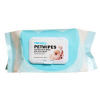 China Pet Grooming Tools 100pcs Hypoallergenic Pet Wet Tissue Tear Cleaning For Dog for sale