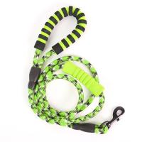 China EVA Reflective Double Handle Dog Leash Dog Round Rope With Clip And Padded Handle 180cm for sale