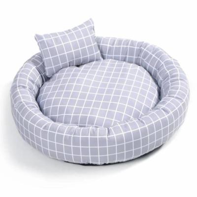China Wholesale Round Soft Warm Pet Bed with Pillow Donut Cuddler Cats Dogs Bed Pet bed luxury with non slip bottom for sale