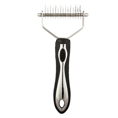 China Stainless Steel Dogs Cat Massage Comb Brushes Pet Grooming Tools Stretch Hair Comb for sale