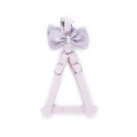China Adjustable 100% Cotton Bow Tie Girl Dog Collar And Leash Set With Bowknot for sale
