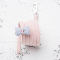 China Pet Supplies Cute Dots Cat Harness Bow Tie Adjustable Pet Chest Back Strap Traction Cotton Cat Dog Harness Leash Set for sale