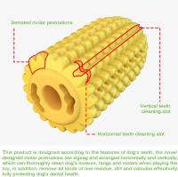 China Bite Resistant Pet Grooming Tools Natural Rubber Dog Chew Stick Corn Shape Molar for sale