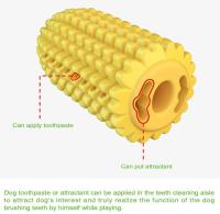 China Bite Resistant Pet Grooming Tools Natural Rubber Dog Chew Stick Corn Shape Molar for sale