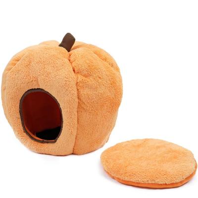 China 2021 Factory customization High Quality Cats Dogs Cave Washable Pets Bed Luxury Pumpkin Pets House for sale
