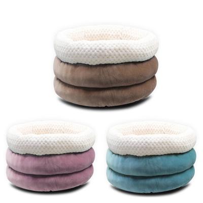 China 2021 Wholesale Cuddle Cup Shape Cat and Dog Bed Pets Bed with High Walls for Deep Sleep Washable Pet House for sale