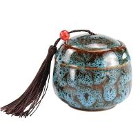 China Round Pet Cremation Urns for Ashes Storage Box Hand-made Ceramic Sealed Jars for Pet Cat dog ashes for sale