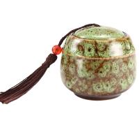 China Round Pet Cremation Urns for Ashes Storage Box Hand-made Ceramic Sealed Jars for Pet Cat dog ashes for sale