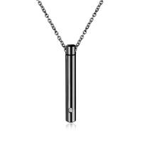 China Pet Ashes Pill Keepsake Pendant Pet Grooming Tools Stainless Steel Cremation Urn Necklace  50cm for sale