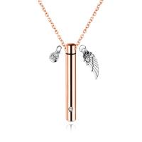 China Pet Ashes Pill Keepsake Pendant Pet Grooming Tools Stainless Steel Cremation Urn Necklace  50cm for sale