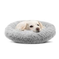 China Donut Cat Bed Faux Fur Dog Bed for Medium Small Dogs Self Warming Cuddle Pet Bed Luxury Mat for sale