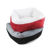 China Rectangle Plush Dog Cat Bed Self-Warming Deep Sleep Pet Bed Corduroy Pets Bed Washable Comfortable Dog Sofa for sale