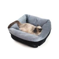 China Rectangle Plush Dog Cat Bed Self-Warming Deep Sleep Pet Bed Corduroy Pets Bed Washable Comfortable Dog Sofa for sale