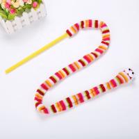 China Vocal Pink Snake Cat Pet Toys Cat Feather Teaser Wand 113cm for sale