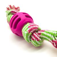 China Double Knot Cotton Washable Rope Ball Dog Toy Durable Rope Chew Toys 50g for sale