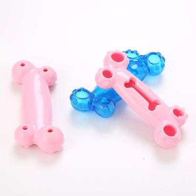 China Bite Resistant Dogs TPR Bone Chew Toy For Dog Playing for sale