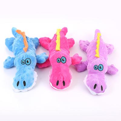 China Realistic Cartoon Crocodile Plush Dog Pet Toys  Fabric Squeaky Cute for sale