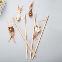 China Multiple Styles Cat Pet Toys Interactive Funny Feather Cat Fishing Pole Toy for sale