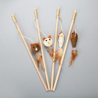 China Multiple Styles Cat Pet Toys Interactive Funny Feather Cat Fishing Pole Toy for sale
