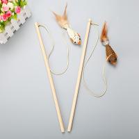 China Multiple Styles Cat Pet Toys Interactive Funny Feather Cat Fishing Pole Toy for sale