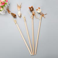 China Multiple Styles Cat Pet Toys Interactive Funny Feather Cat Fishing Pole Toy for sale
