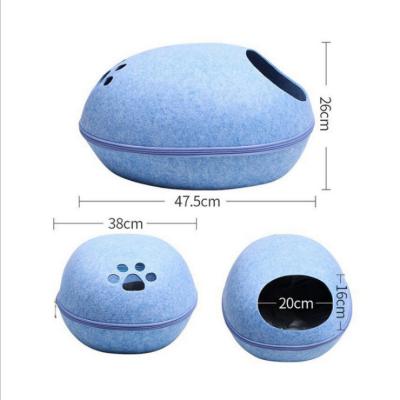China Eco-friendly Breathable Cute Detachable Egg Shape Dog Cat Cave Bed for Pet Supplies for sale