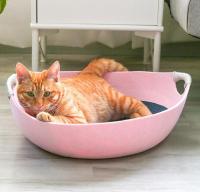 China felt cat nest with for 100% safety pet round nest cat dog bed cat bed nest for sale