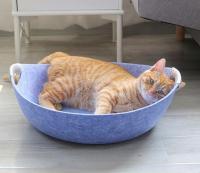 China felt cat nest with for 100% safety pet round nest cat dog bed cat bed nest for sale