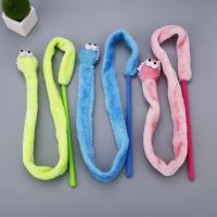 China Cute Durable Cat Toy Teaser Snake Shape Kitten Plush Wand 31g for sale