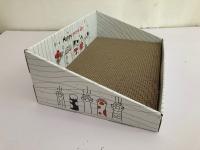China Recyclable Corrugated Cat Cardboard Scratcher Bed 700g For Playing Relaxing for sale
